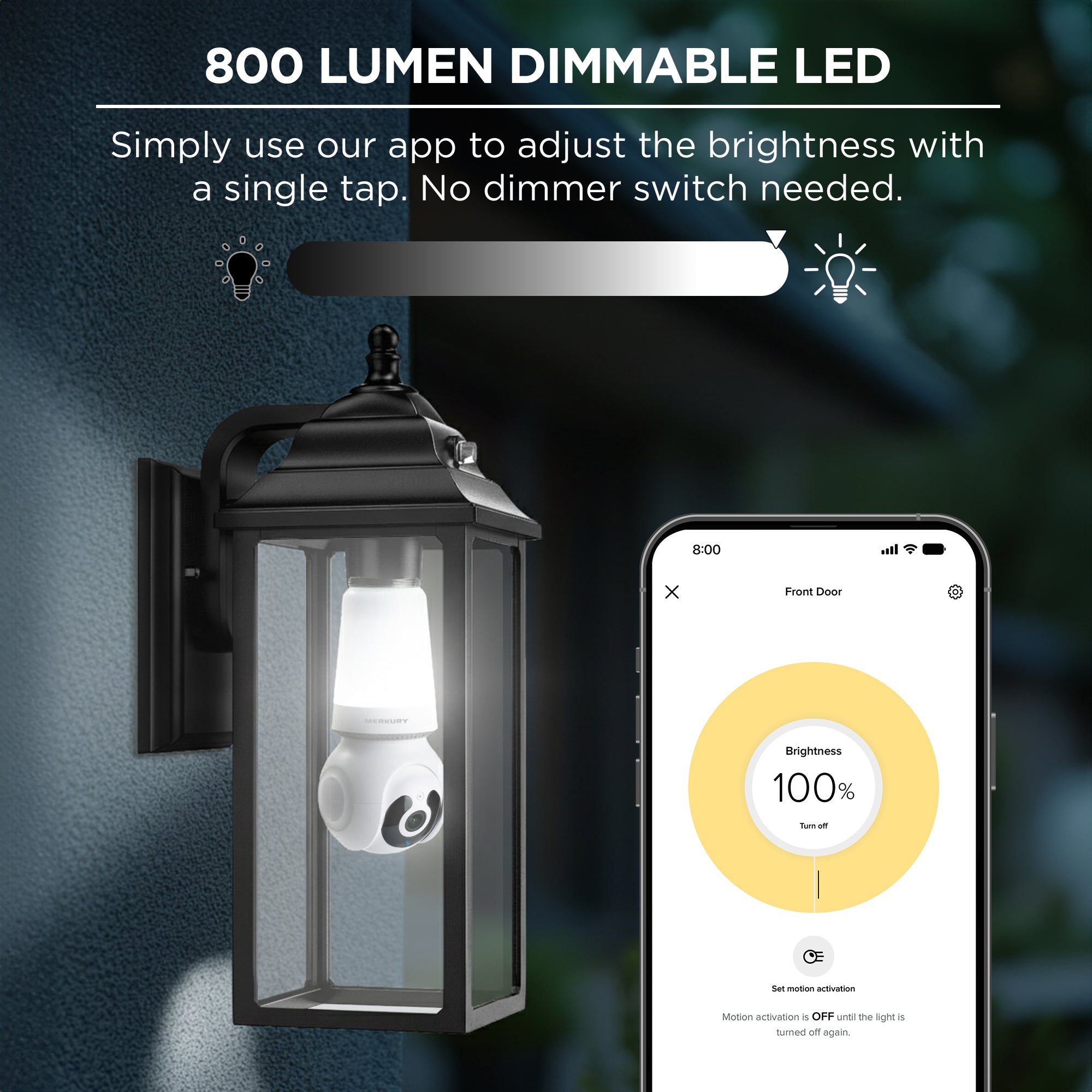 Merkury Smart 2K Light Bulb Security Camera